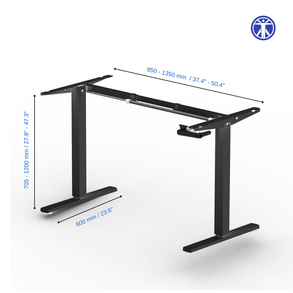 Manual | Height-Adjustable Standing Desk (2 Stage) with Table-Top | M1 ...