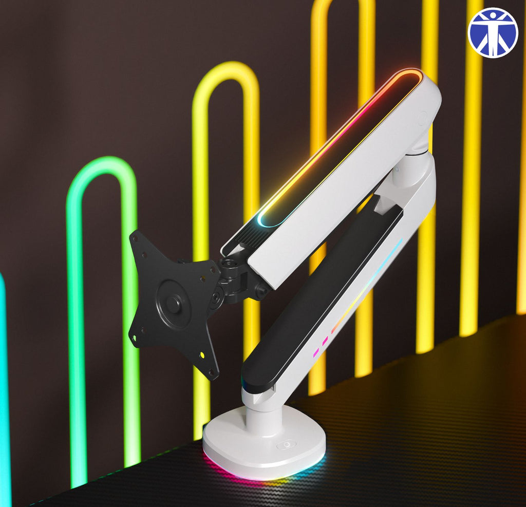 Premium Adjustable Spring Gamer Monitor Stand with LED control | Singl ...