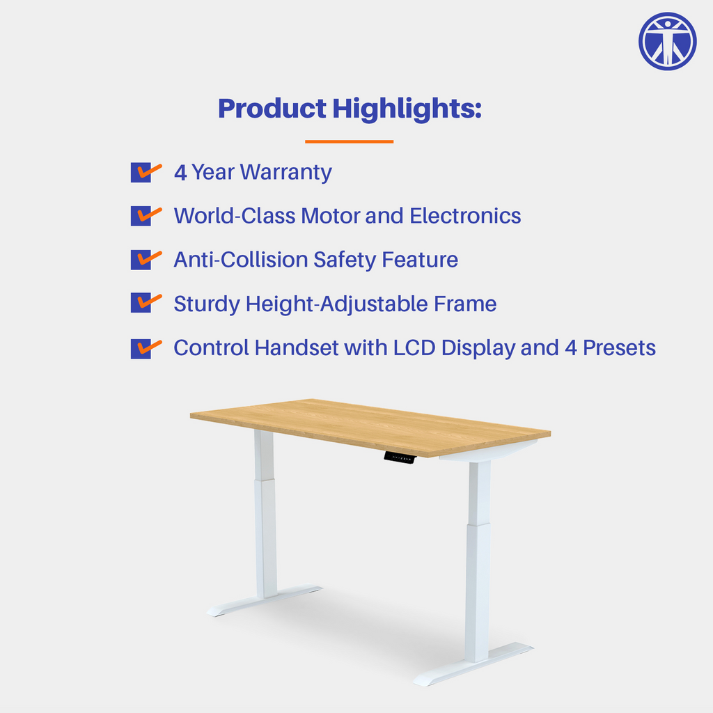 Dual Motor | Premium Height-Adjustable Standing Desk (2 Stage) with Ta ...