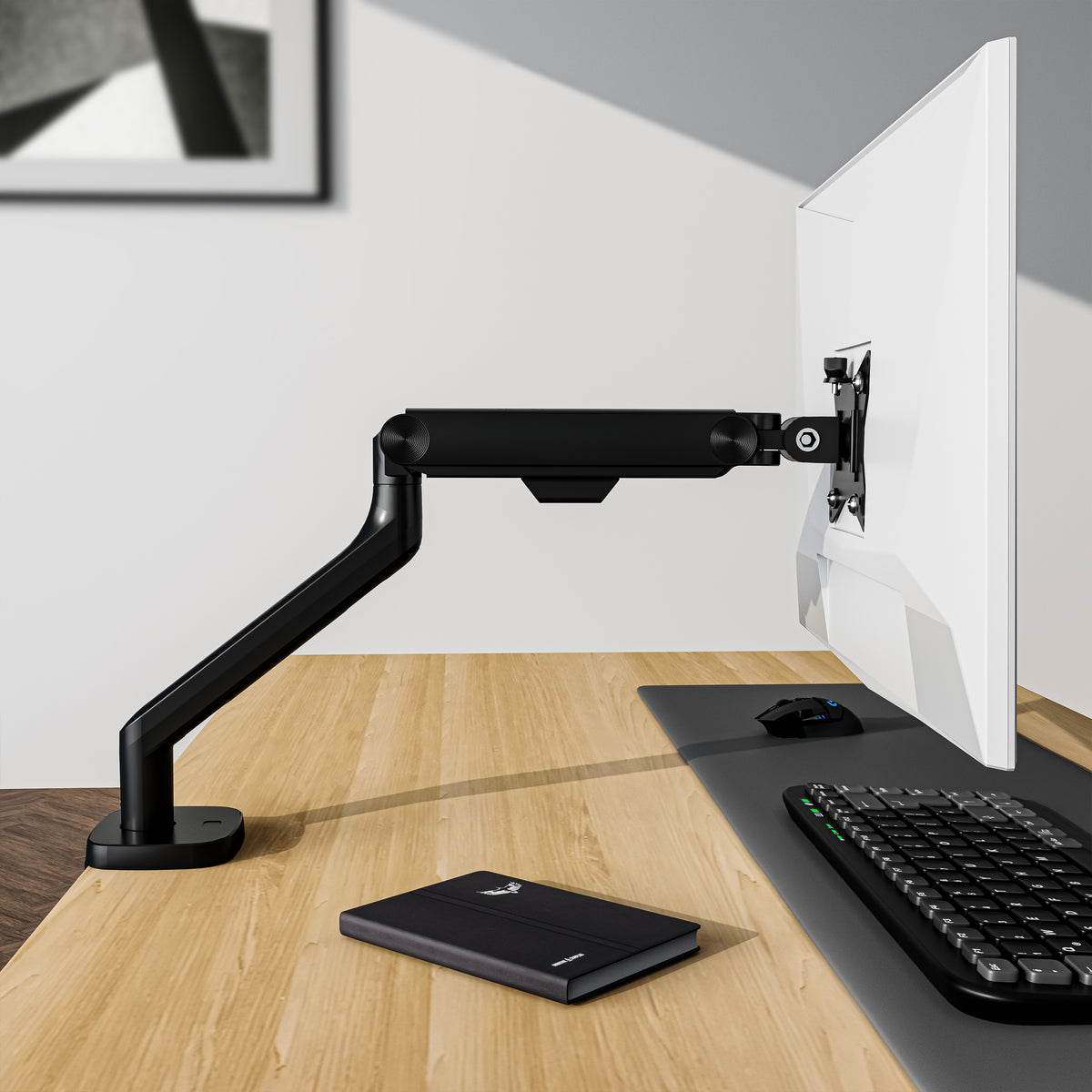 Adjustable Spring Monitor Stand | Single Screen (Clamp & Grommet Mount ...