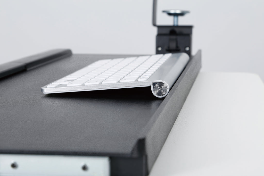 Clamp On Sliding Keyboard Tray with Tilt Functionality | 5 Angle Adjus ...