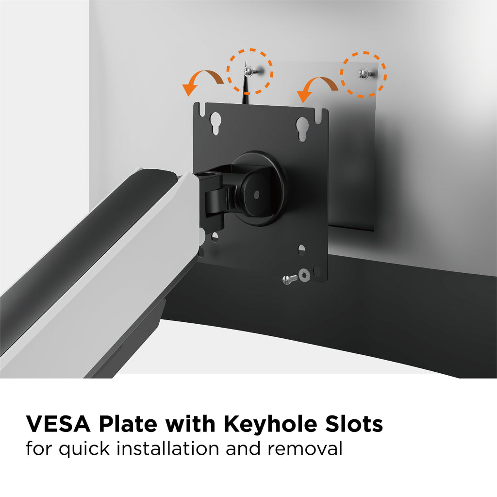 Adjustable Spring Monitor Stand | Single Screen (Clamp & Grommet Mount ...