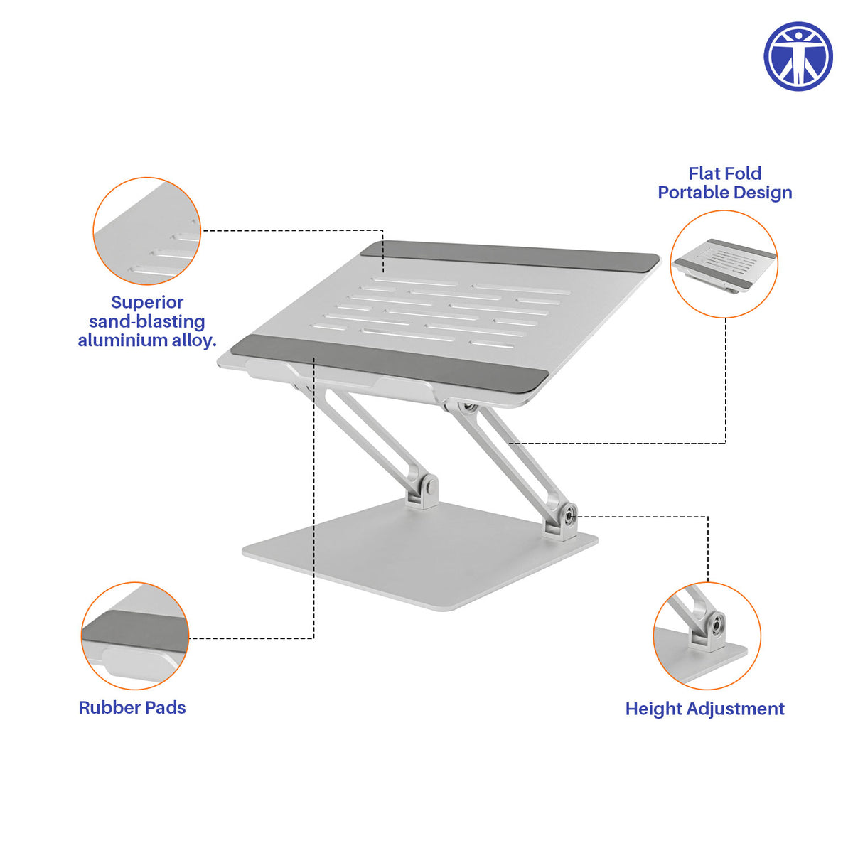 Laptop Stand | Multi-Level Height and Angle Adjustable Laptop Riser ...