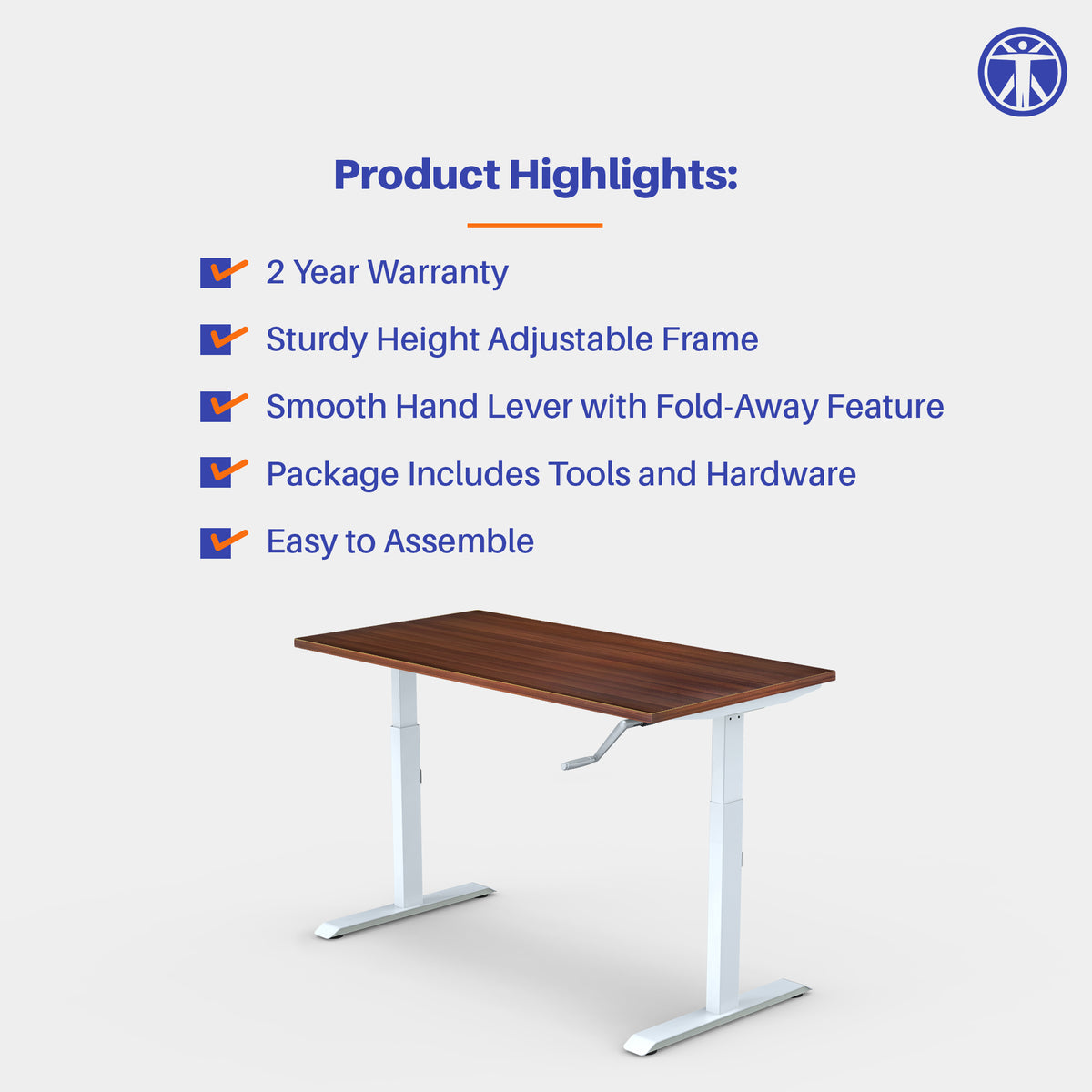 Manual | Height-Adjustable Standing Desk (2 Stage) with Table-Top | MX ...